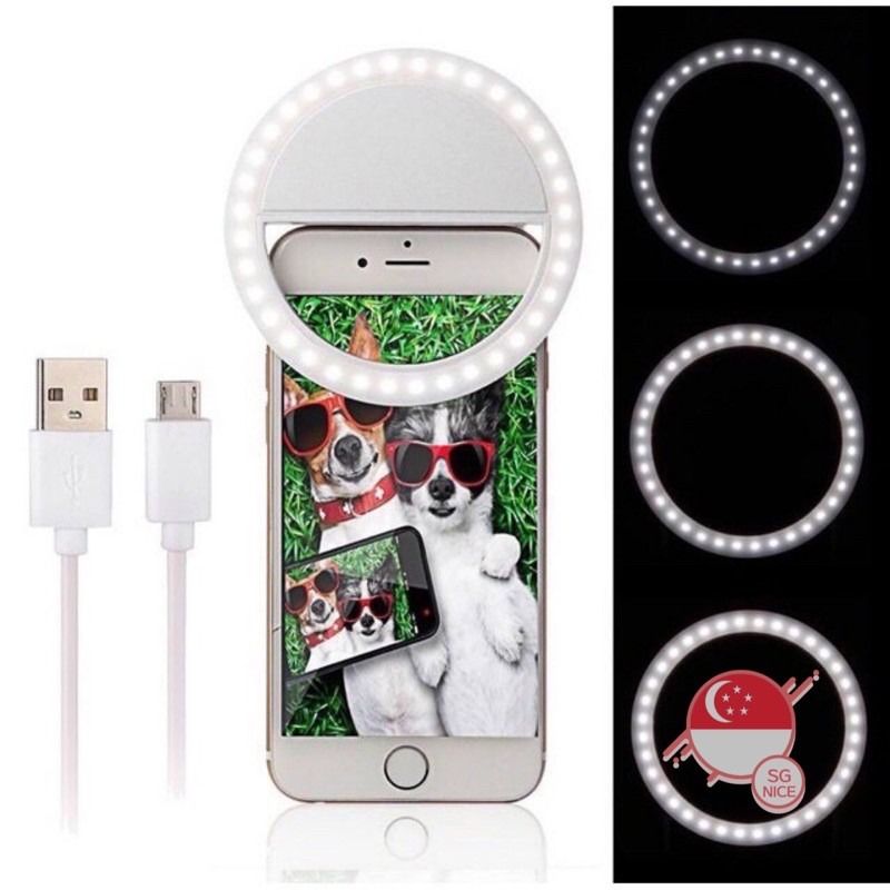 rechargeable selfie ring light fill led 3 level brightness, Mobile ...