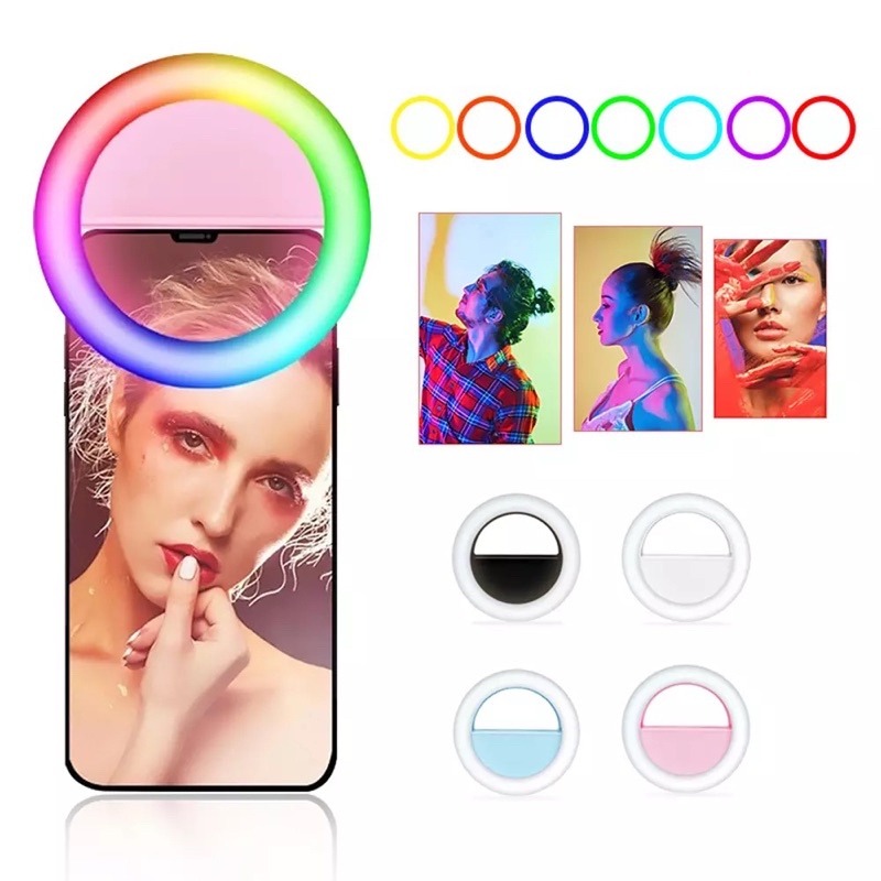 rechargeable selfie ring light fill led 3 level brightness, Mobile ...