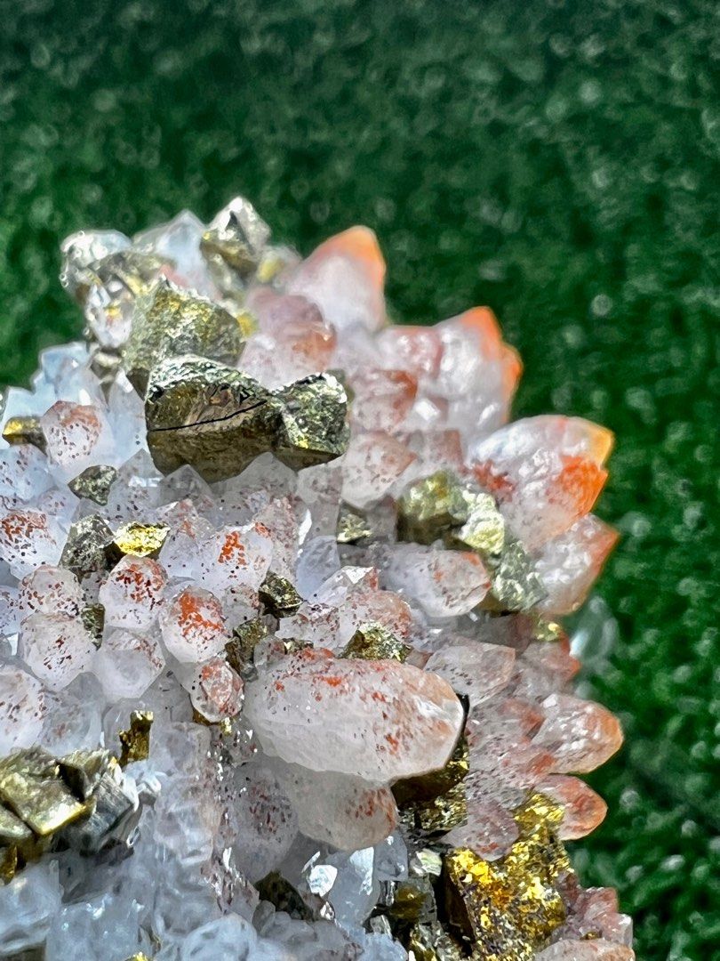 Red crystal with pyrite minerals, TV & Home Appliances, Other Home ...