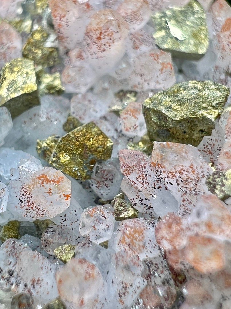 Red crystal with pyrite minerals, TV & Home Appliances, Other Home ...
