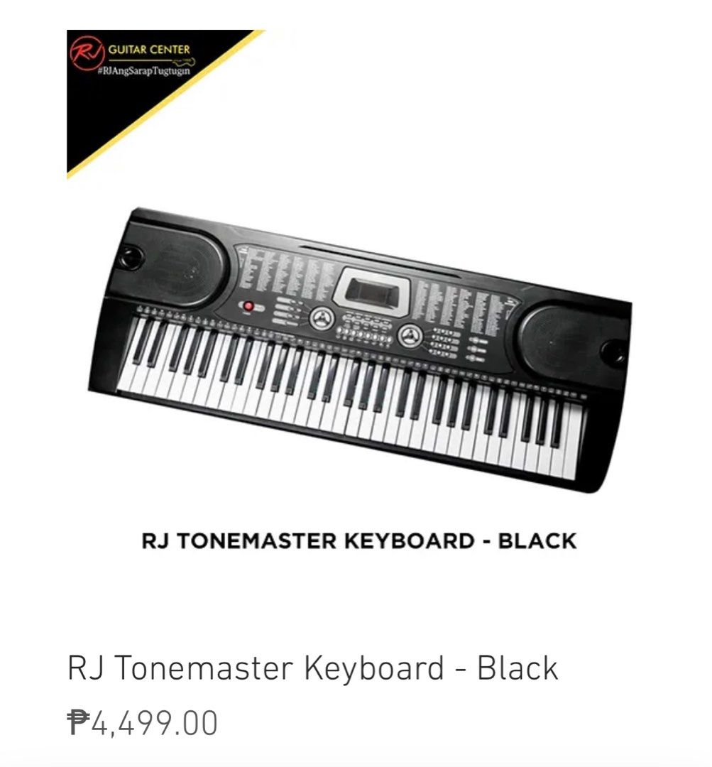 RJ Tonemaster Keyboard - Black, Hobbies & Toys, Music & Media, Musical ...
