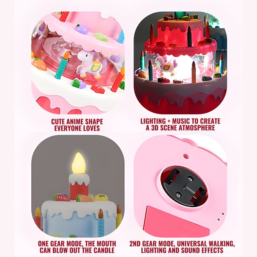 Rotating Birthday Cake, Hobbies & Toys, Toys & Games on Carousell