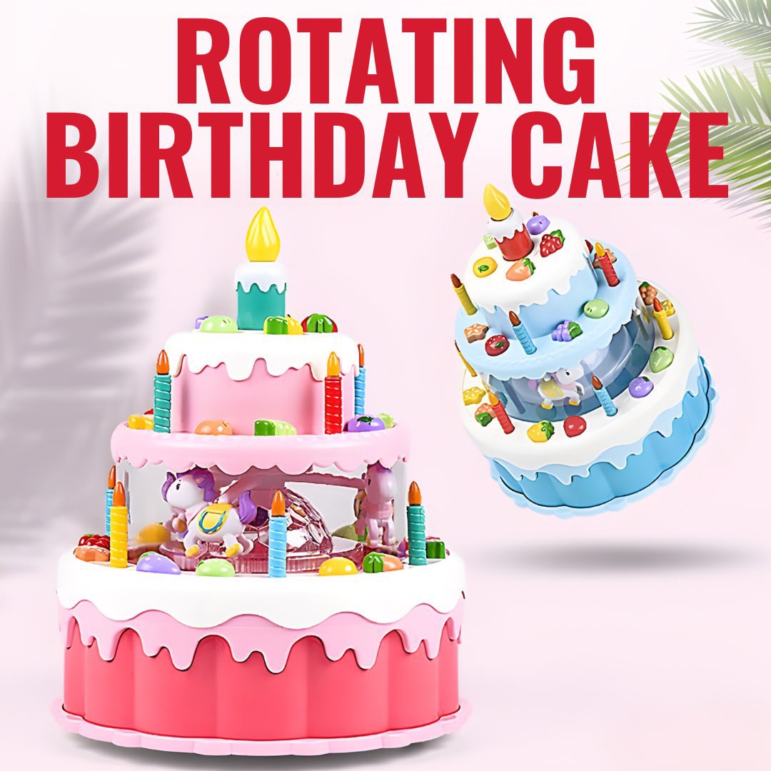 Rotating Birthday Cake, Hobbies & Toys, Toys & Games on Carousell