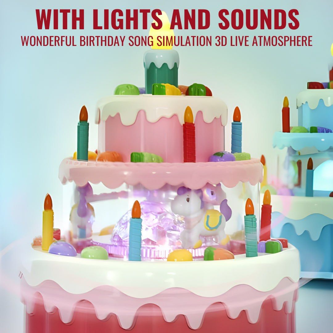 Rotating Birthday Cake, Hobbies & Toys, Toys & Games on Carousell