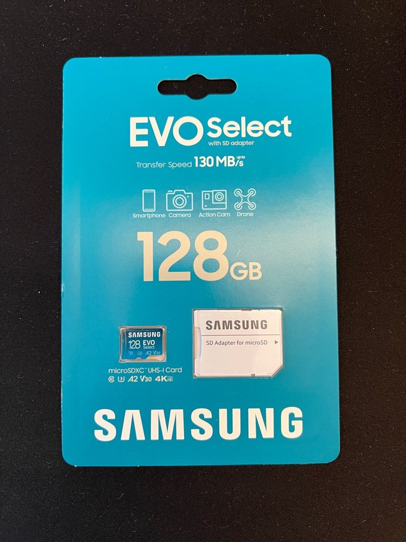 Samsung EVO 128GB micro SD (130mbps + SD adapter), Mobile Phones & Gadgets, Mobile & Gadget ...
