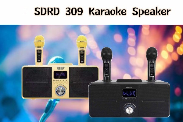 SDRD SD 309 Bluetooth Karaoke Speaker with 2x Wireless Mic., Audio ...
