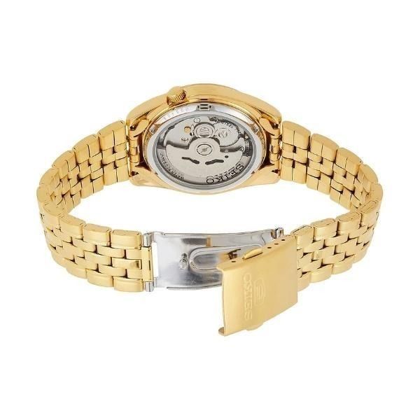 Seiko 5 SNK366 Men's / Unisex Automatic Gold Dial Stainless Steel Watch ...
