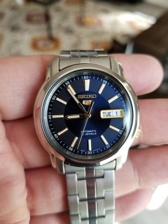 Seiko 5 SNKL79 Men's Automatic Blue Dial Stainless Steel Watch ...