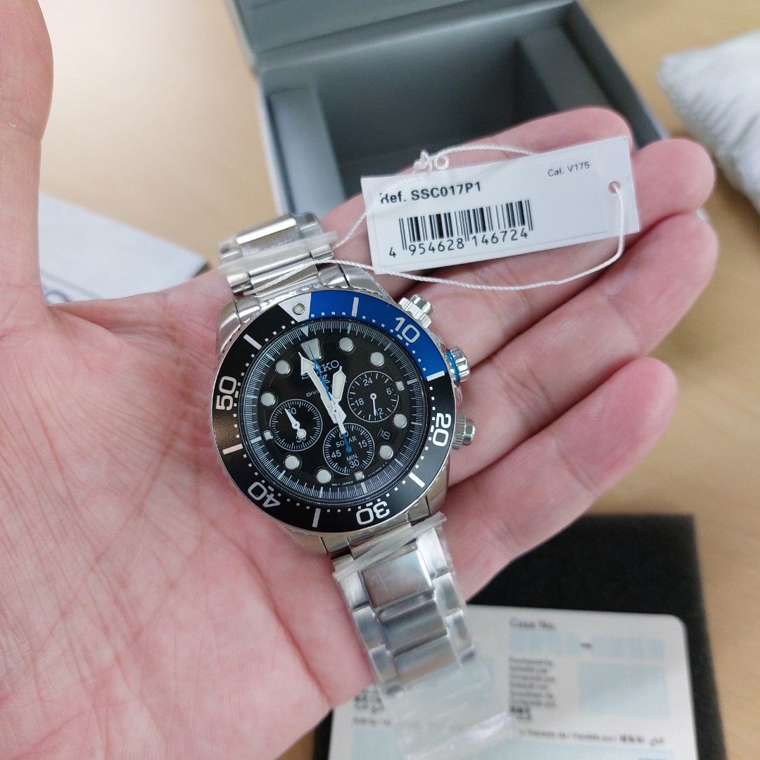 Seiko Prospex Solar Chronograph Batman SSC017P1 SSC017, Men's Fashion ...