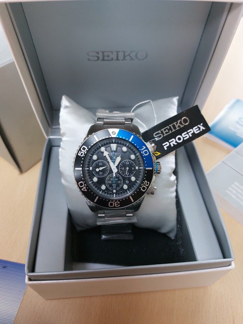 Seiko Prospex Solar Chronograph Batman SSC017P1 SSC017, Men's Fashion ...