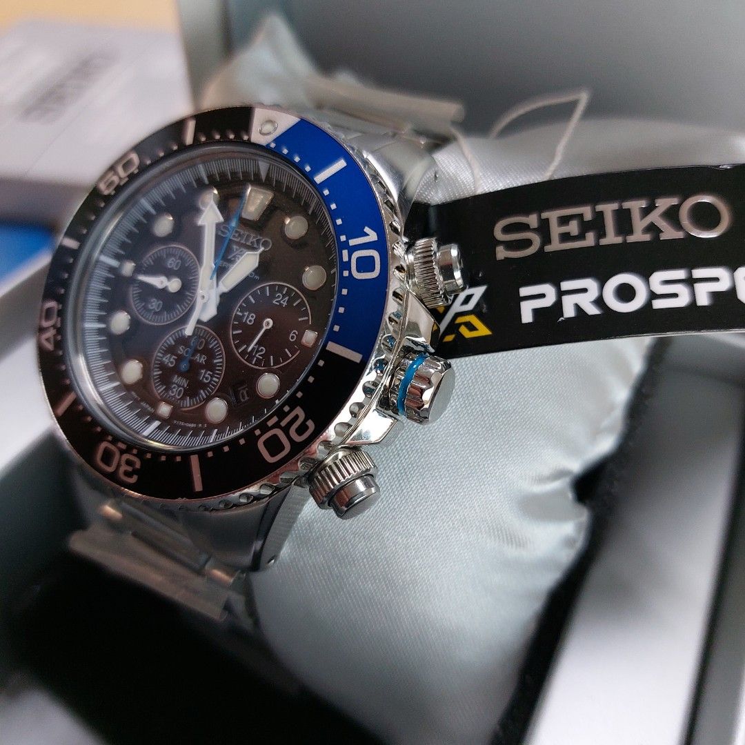 Seiko Prospex Solar Chronograph Batman SSC017P1 SSC017, Men's Fashion ...
