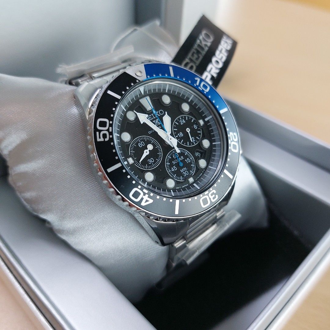 Seiko Prospex Solar Chronograph Batman SSC017P1 SSC017, Men's Fashion ...