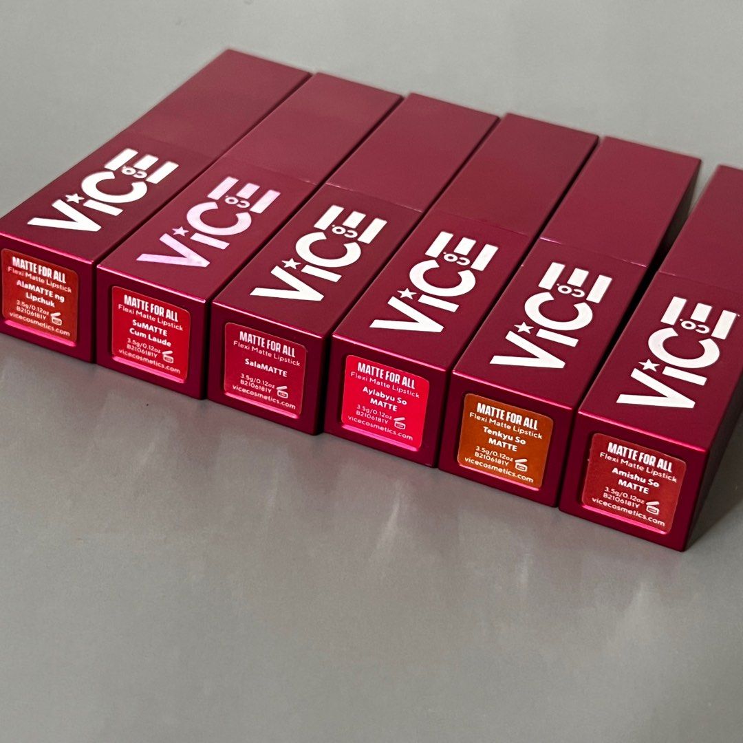 [SET] Vice Cosmetics Matte For All Flexi Matte Lipstick (Pigmented ...