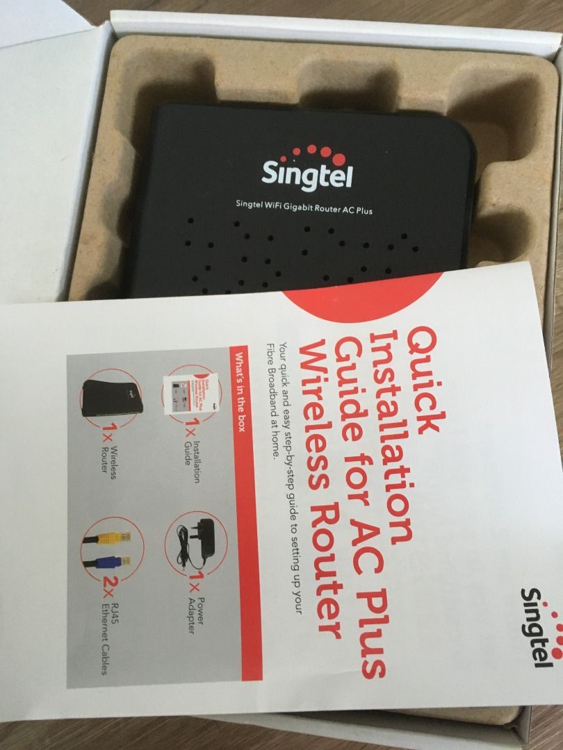 singtel router, Computers & Tech, Parts & Accessories, Computer Parts ...