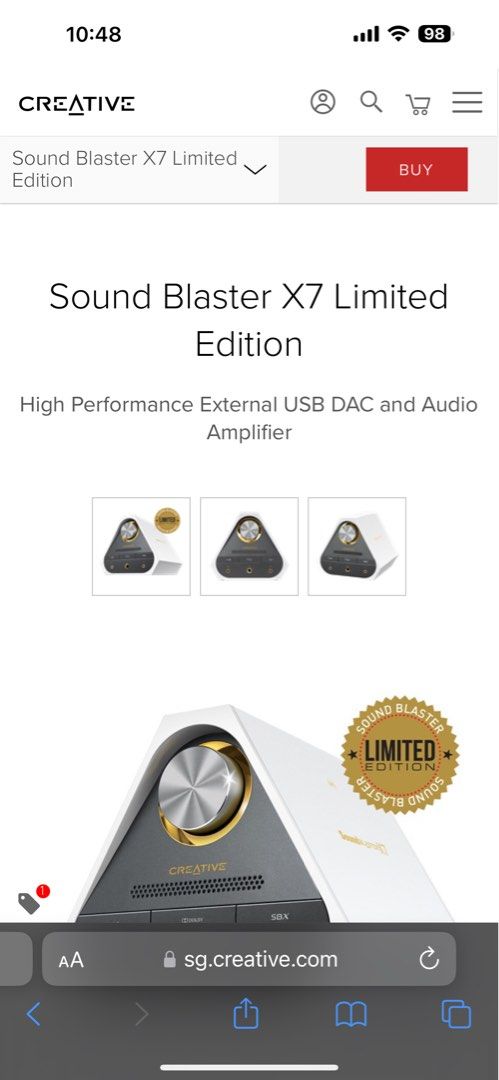 Sound Blaster X7 Limited Edition, Audio, Soundbars, Speakers ...