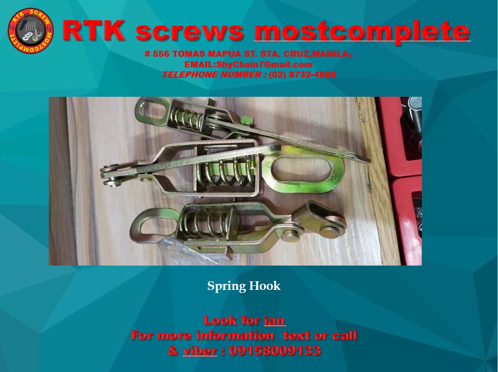 Spring Hook 0.125kg bottom plate, Commercial & Industrial, Construction ...
