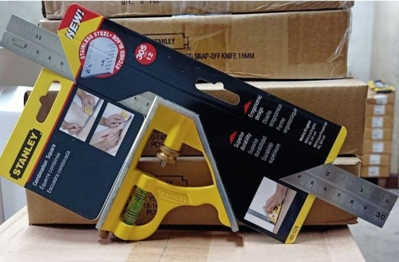 STANLEY COMBINATION STEEL TRY SQUARE 12" MODEL. 46-028 on Carousell
