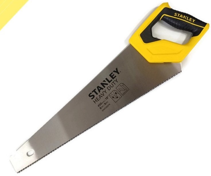Stanley Heavy Duty Bi-material Handle Hand Saw 18" 8TPI/9TPI Model ...
