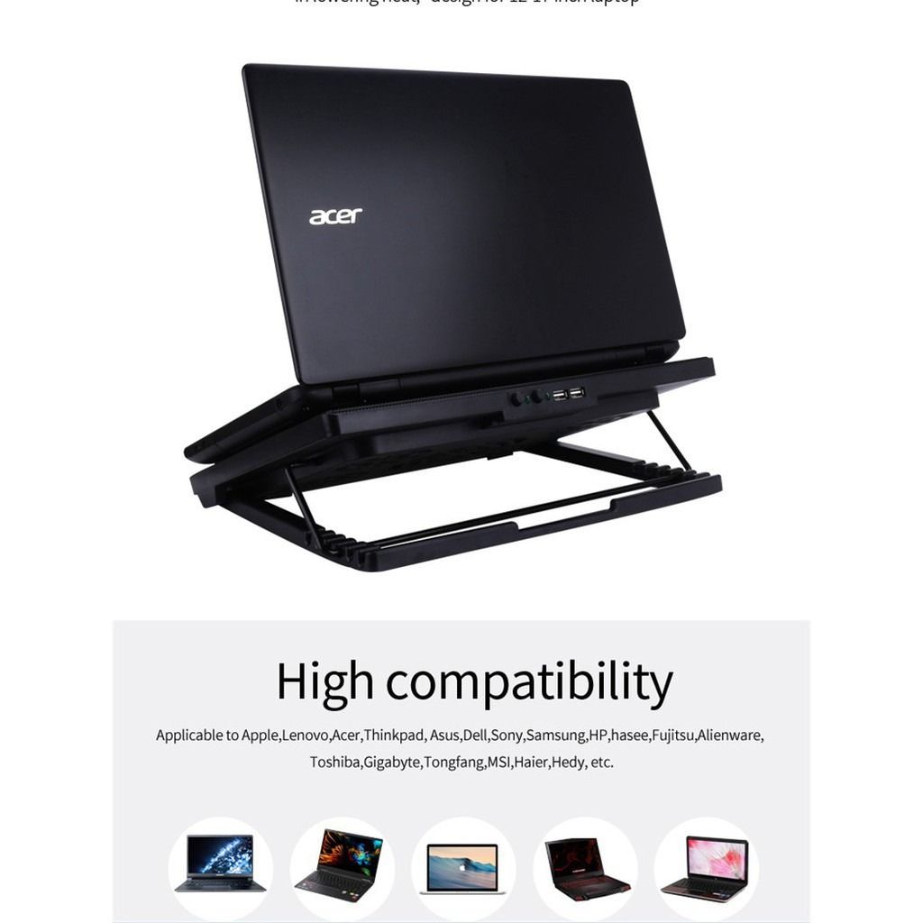 Strong 5-Fans 2 USB Laptop Cooler Cooling Pad, Computers & Tech, Parts ...