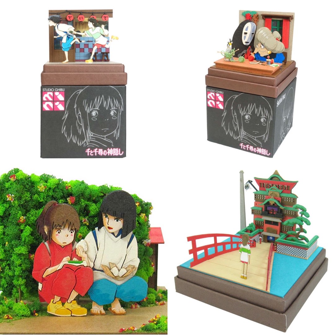 Studio Ghibli x Sankei Spirited Away mini paper craft kit Miniatuart ...