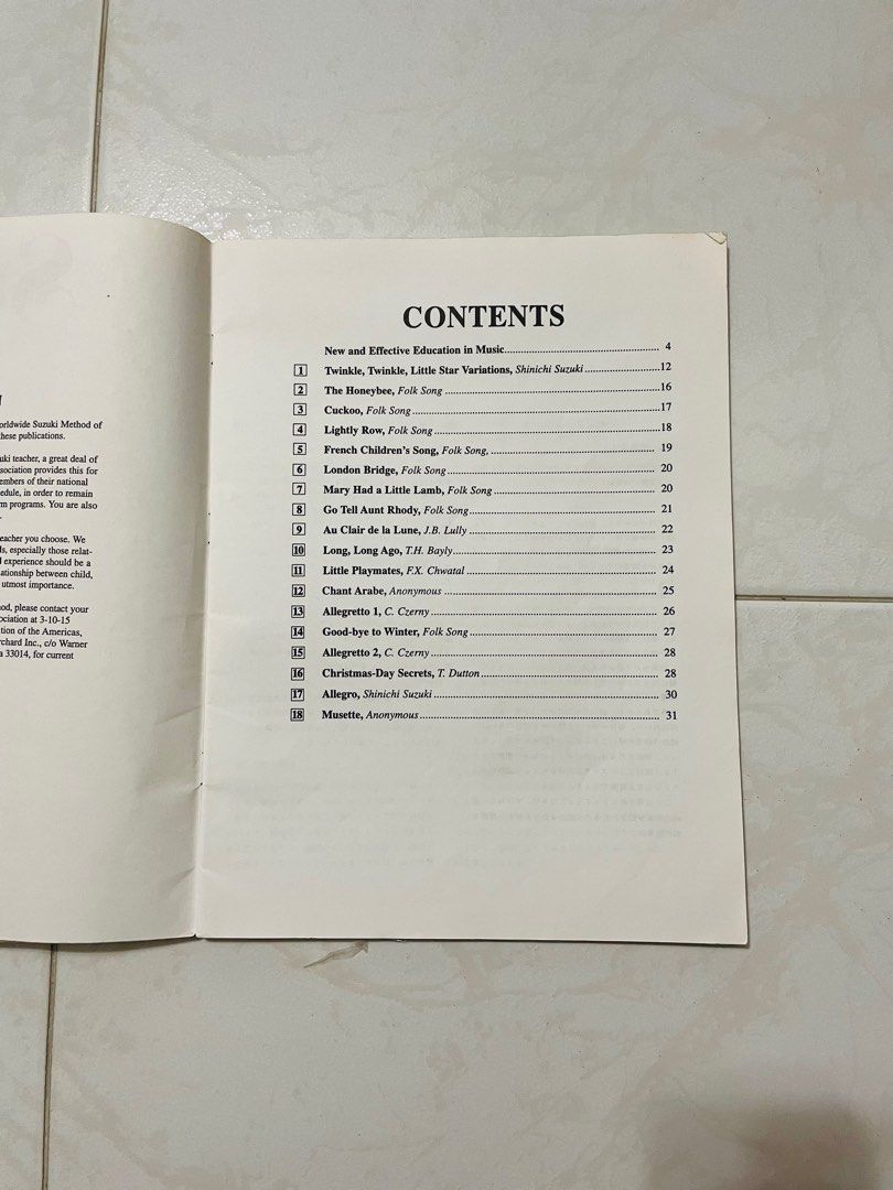 Suzuki Piano School Volume 1 Music Book, Hobbies & Toys, Music & Media ...