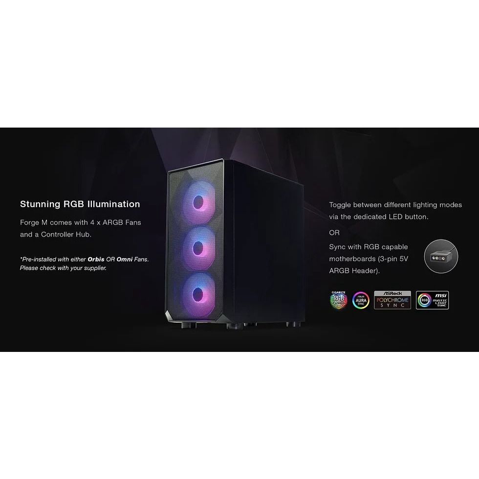 TECWARE FORGE M OMNI TG ARGB MATX CASE BLACK / PURE WHITE, Computers ...