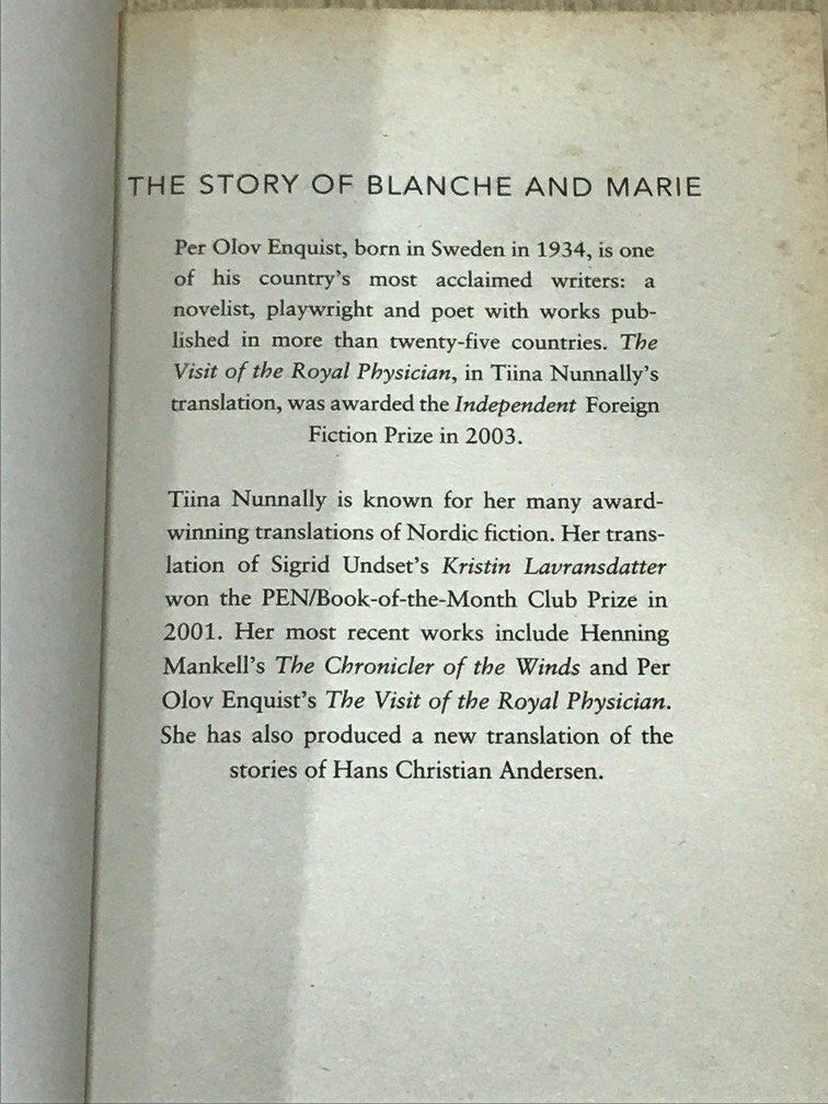 The Story of Blanche and Marie - Per Olov Enquist, Hobbies & Toys ...