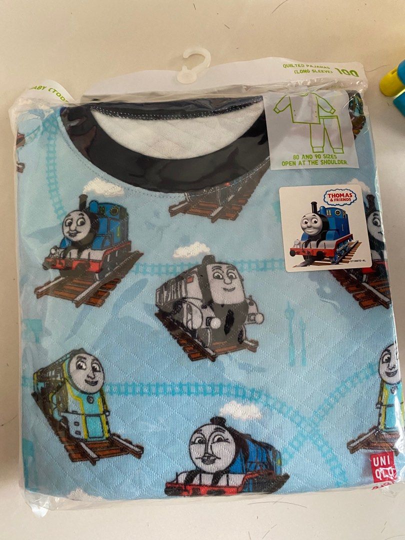 Uniqlo Thomas Train & Friends baby pyjamas (long sleeve), Babies & Kids ...
