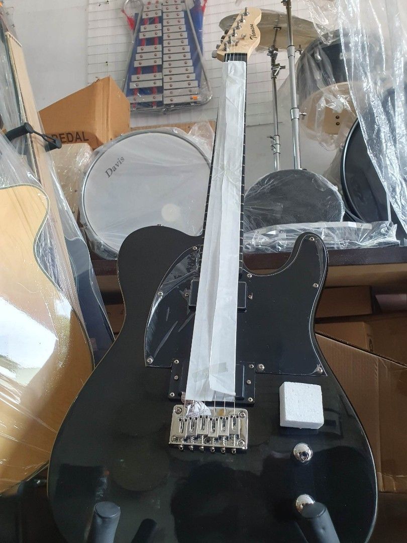 Thomson Telecaster Black Electric Guitar Dual Humbucker w/freebies ...