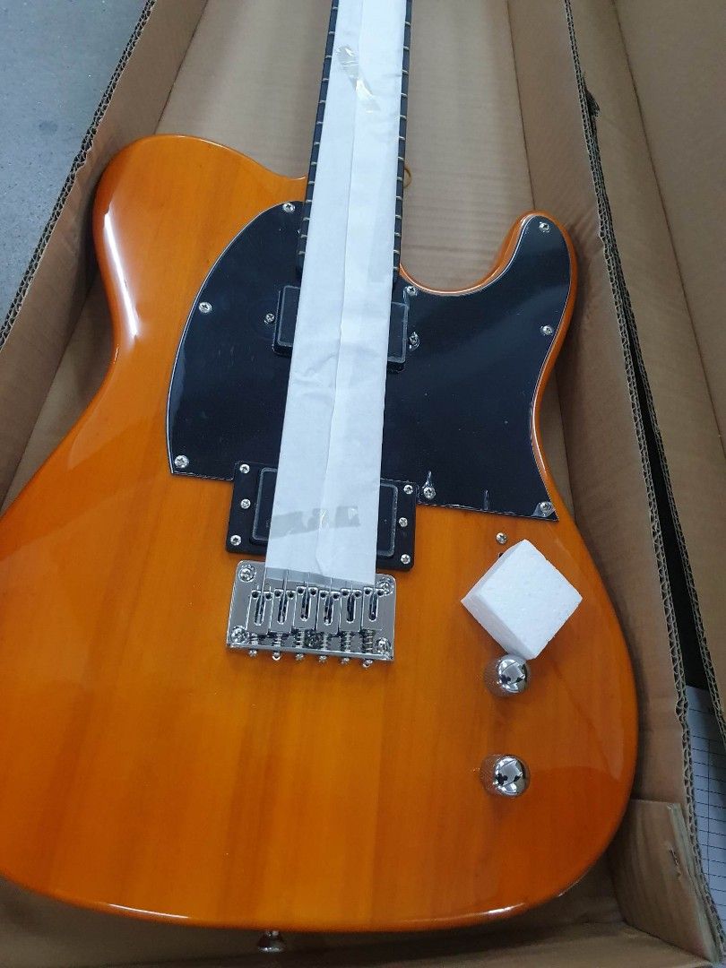 Thomson Telecaster Natural Electric Guitar Dual Humbucker w/freebies ...