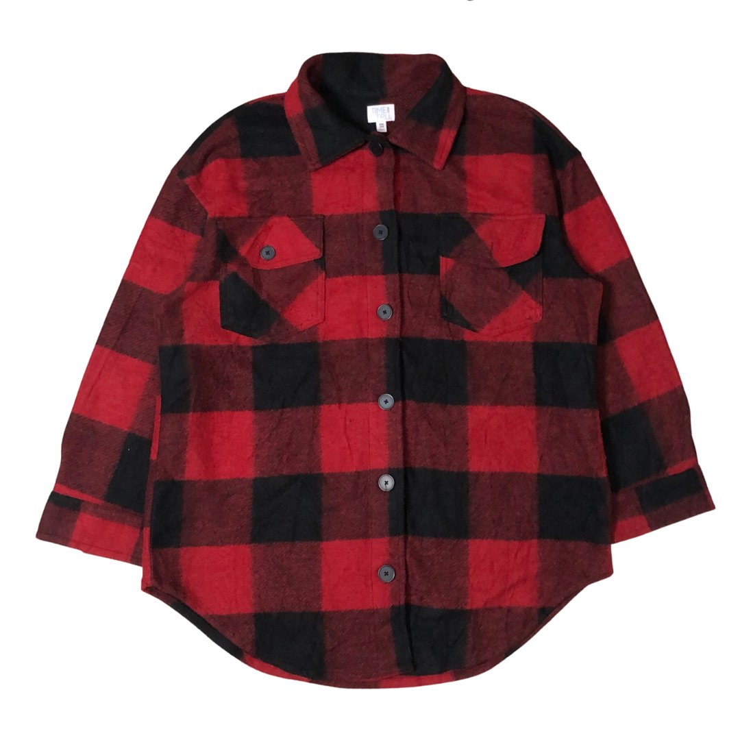 Time and Tru red checkered flannel on Carousell