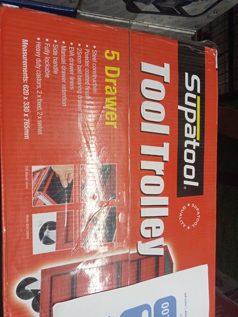 TOOL TROLLEY 5DRWR W/ KEY SUPATOOL, Commercial & Industrial ...