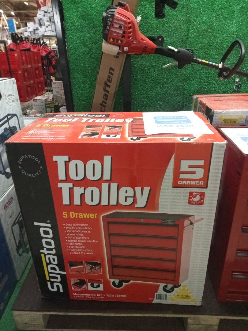 TOOL TROLLEY 5DRWR W/ KEY SUPATOOL, Commercial & Industrial ...