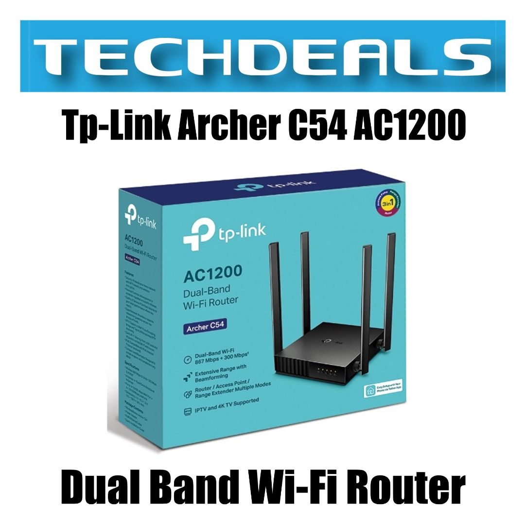 Tp-Link Archer C54 AC1200 Dual Band Wi-Fi Router, Computers & Tech ...