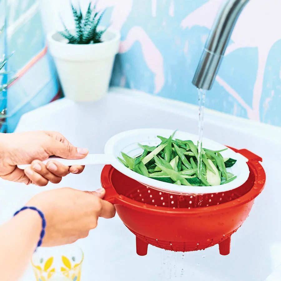 Tupperware Double Colander, Furniture & Home Living, Kitchenware ...