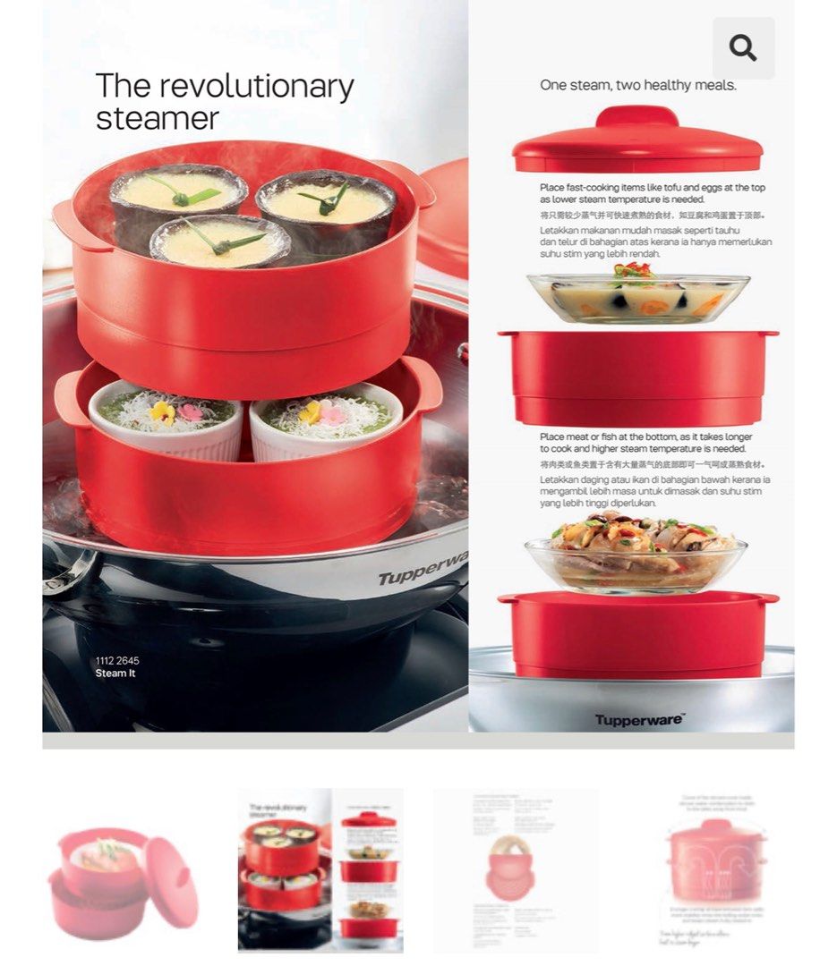 Tupperware steamer holder, TV & Home Appliances, Kitchen Appliances ...