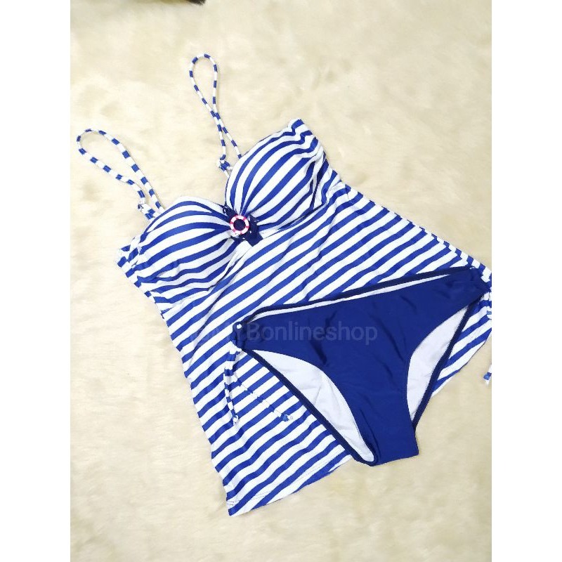 Two Piece Swimsuit Anchor Blue Stripes XS-Small and Small to Medium ...