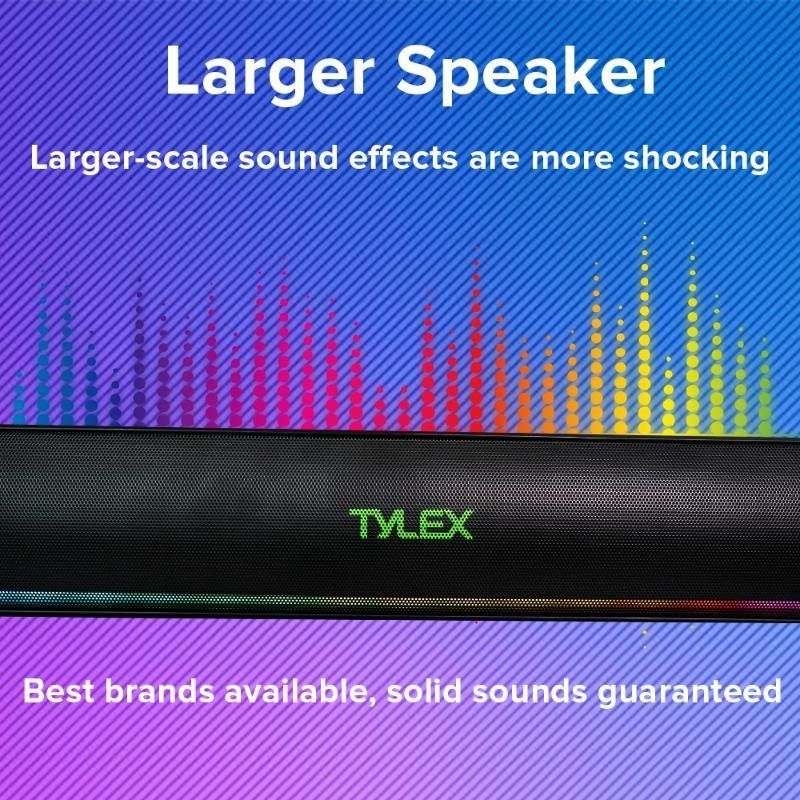 Tylex XSP05 Computer Soundbar with 5.3 Bluetooth Plug & Play 360 ...