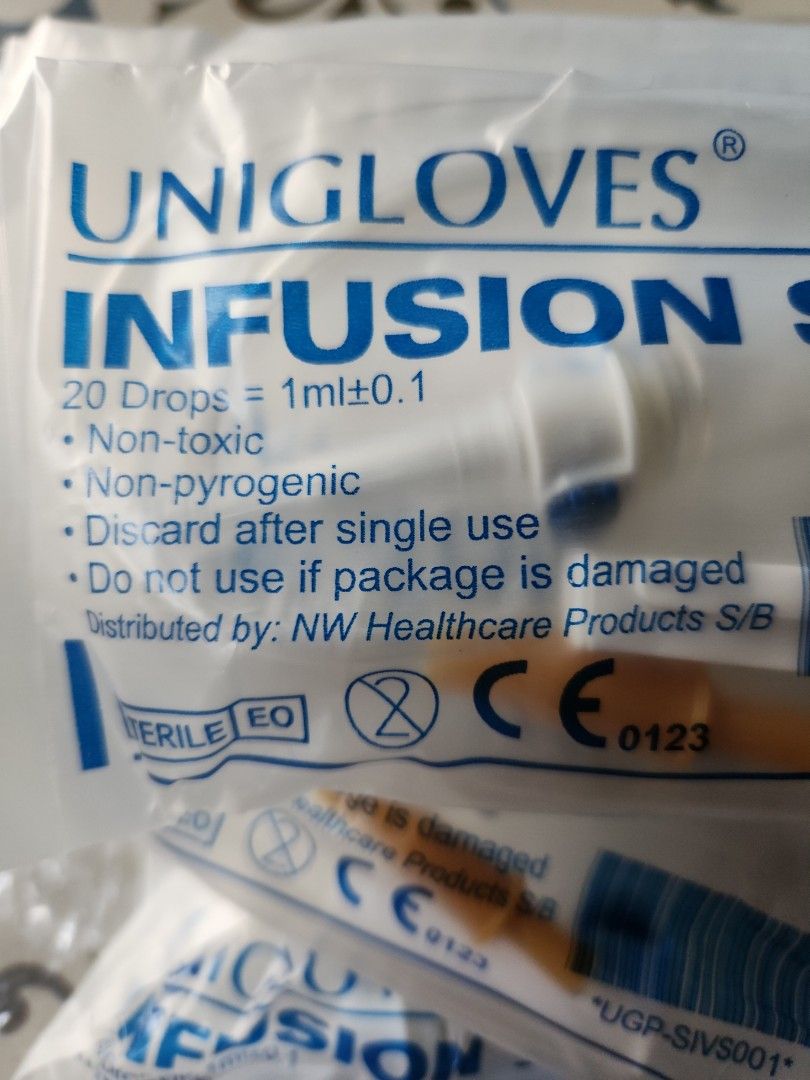 Unigloves IV Infusion Set, Health & Nutrition, Medical Supplies & Tools ...