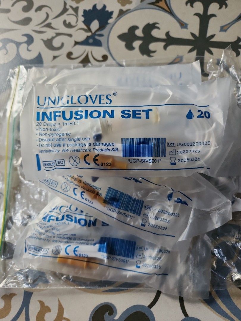 Unigloves IV Infusion Set, Health & Nutrition, Medical Supplies & Tools ...