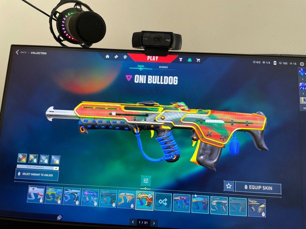 Valorant account (oni bundle and recon phantom), Video Gaming, Video ...