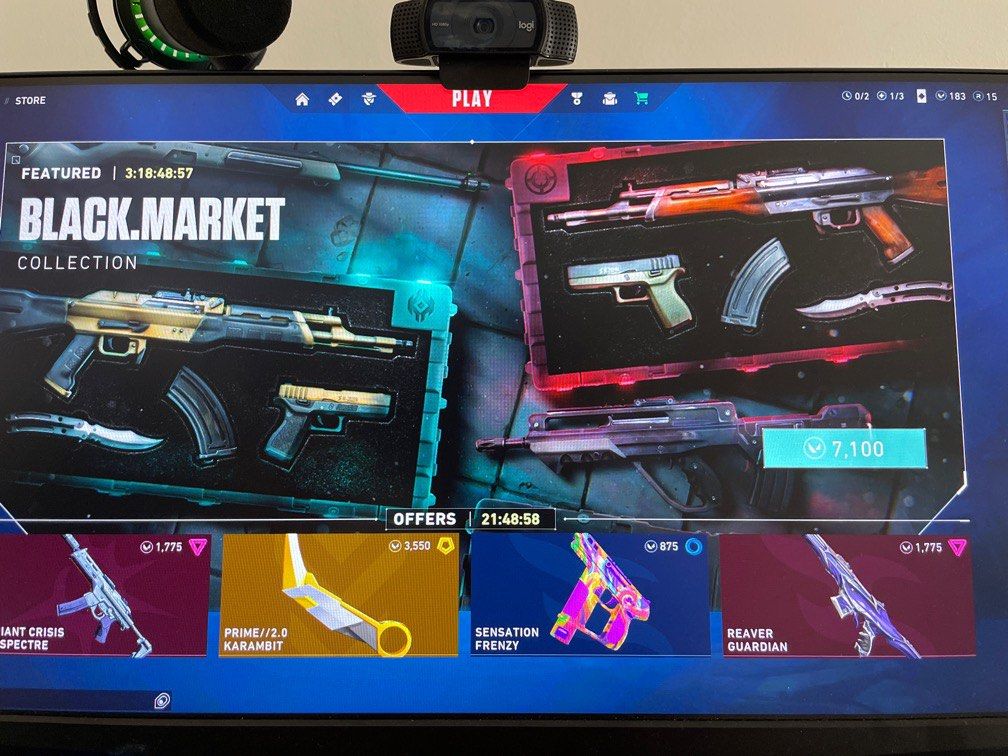 Valorant account (oni bundle and recon phantom), Video Gaming, Video ...