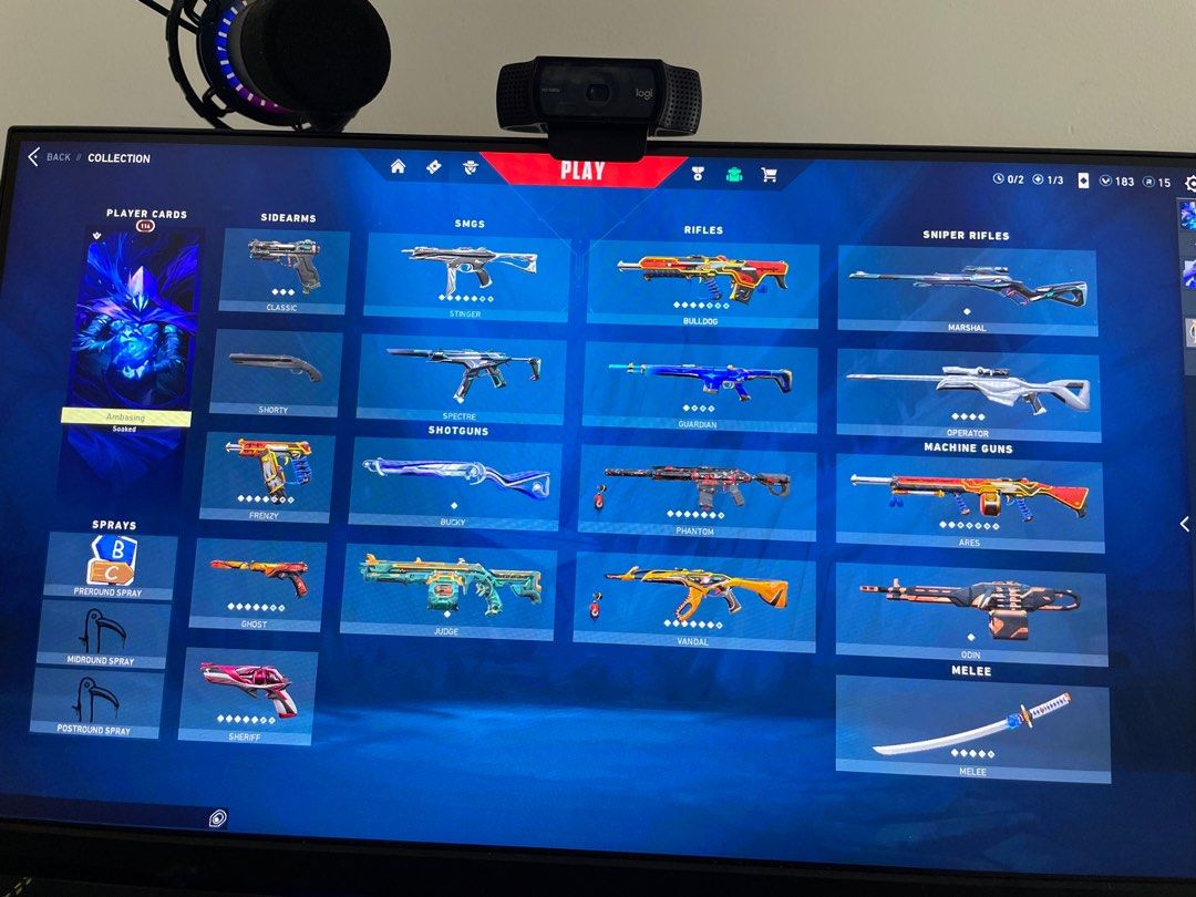 Valorant account (oni bundle and recon phantom), Video Gaming, Video ...