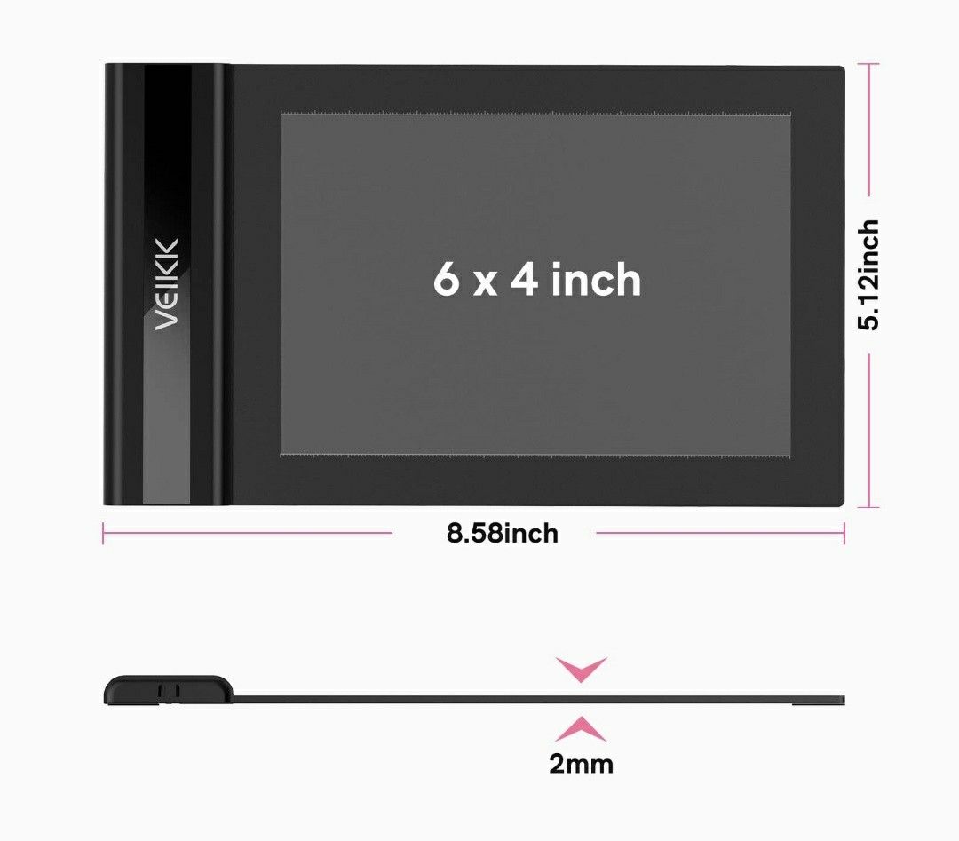 VEIKK Drawing Tablet Computer Graphics Tablets, Digital Art Tablet Pad ...