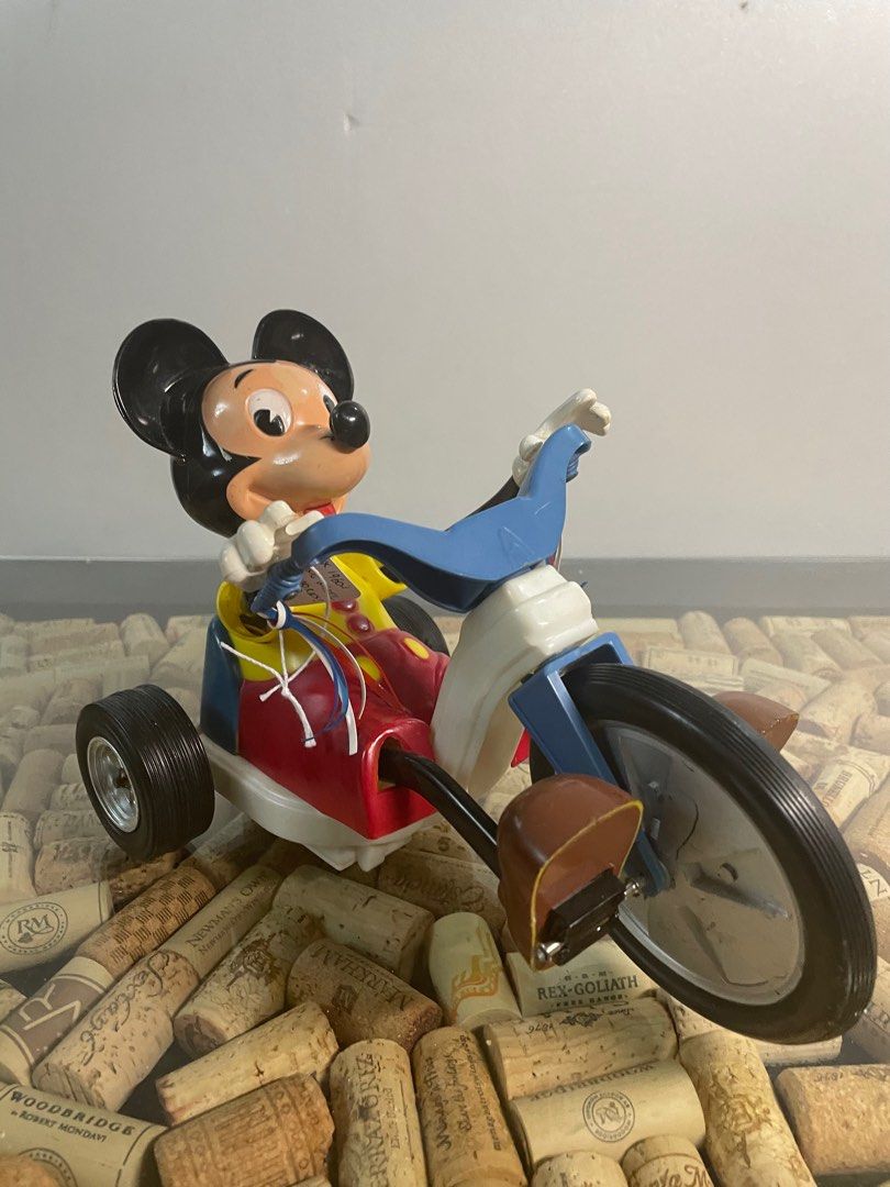 Vintage 1960s Toy - Mickey Mouse - Battery Operated Bike with Motor ...