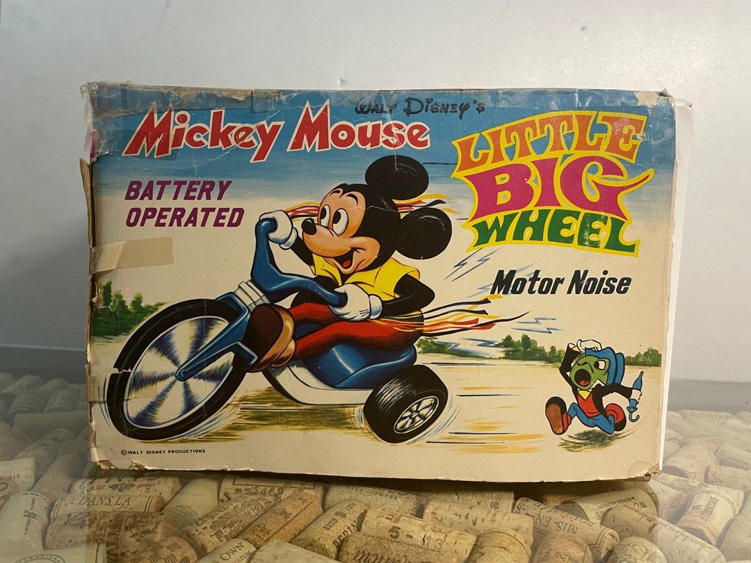 Vintage 1960s Toy - Mickey Mouse - Battery Operated Bike with Motor ...