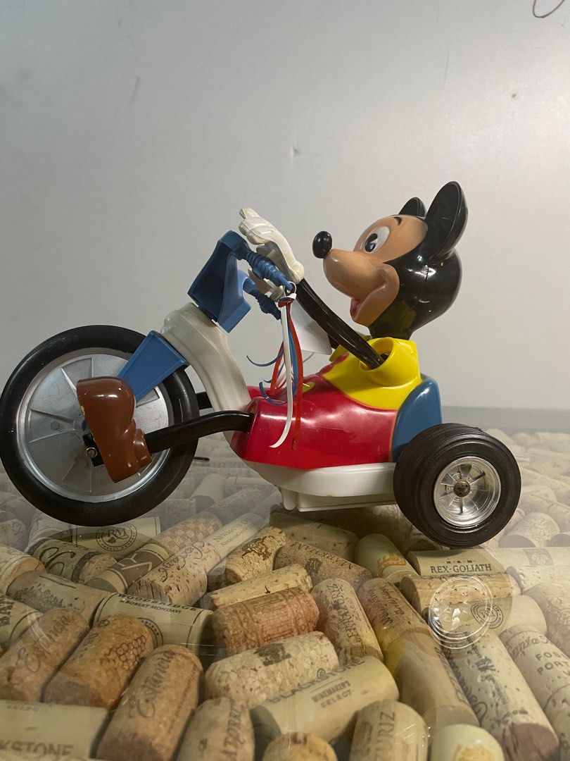 Vintage 1960s Toy - Mickey Mouse - Battery Operated Bike with Motor ...