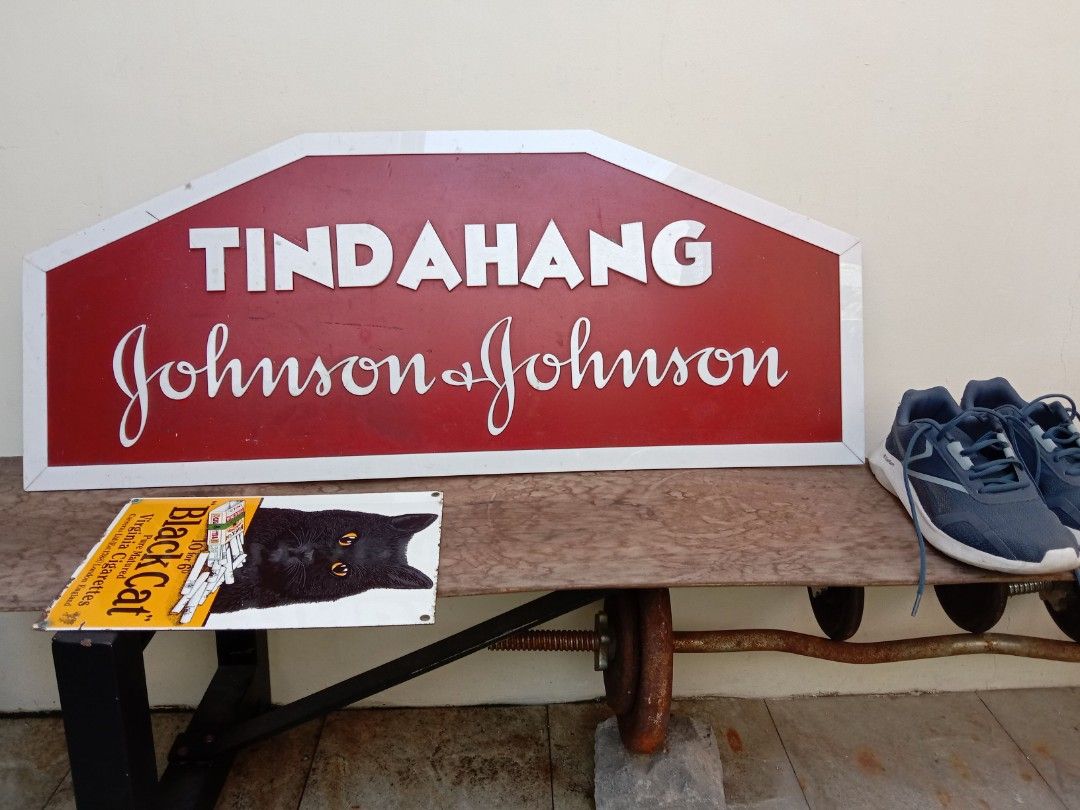 Vintage johnson & johnson signage man cave bar on Carousell