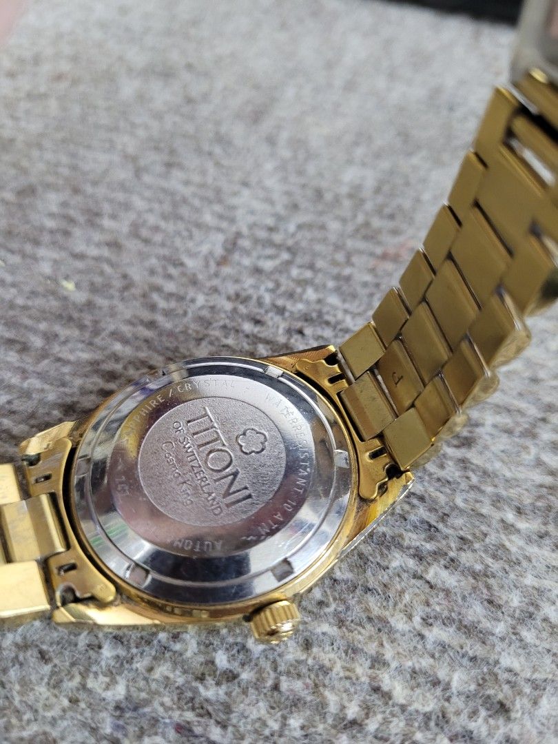 Vintage Titoni Cosmo King Gold, Men's Fashion, Watches & Accessories ...