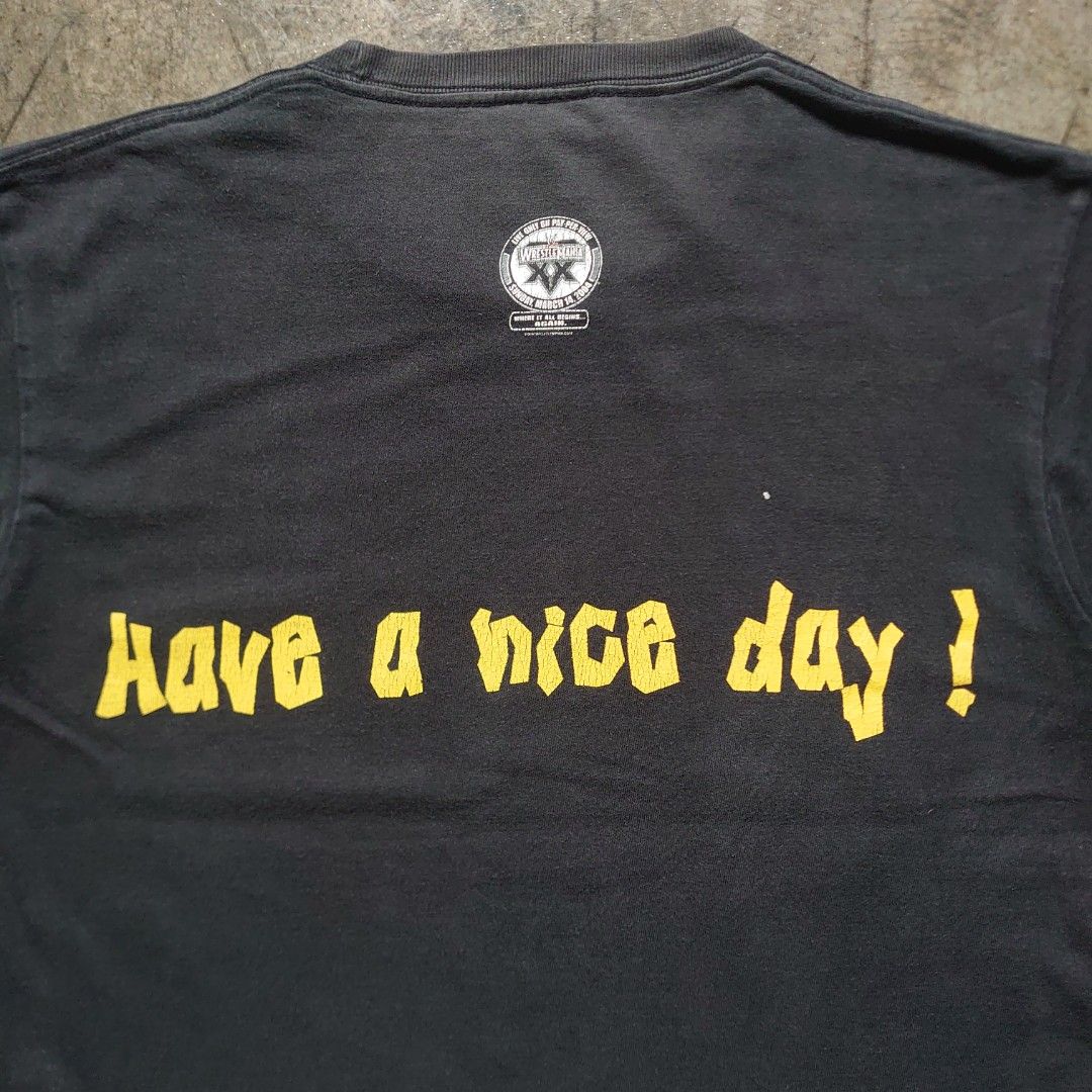 Vintage WWE Mankind Mick Foley Smiley - Have a nice day, Men's Fashion ...